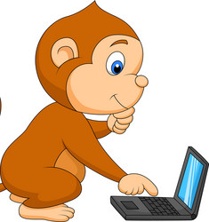 Cute cartoon monkey Royalty Free Vector Image - VectorStock