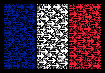 French flag pattern of arrow up right icons Vector Image