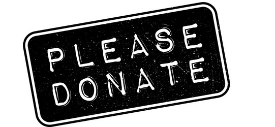 Please donate rubber stamp Royalty Free Vector Image