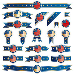 Independence day ribbons Royalty Free Vector Image