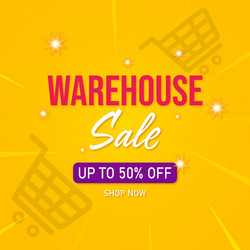 Warehouse sale banner Royalty Free Vector Image