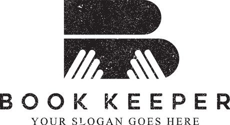 Book keeper logo inspirations library Royalty Free Vector