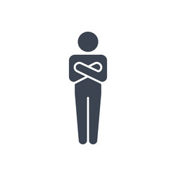 Chef cook standing crossed arms Royalty Free Vector Image