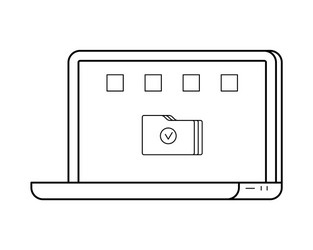 Printer line art simple gadget icon Royalty Free Vector