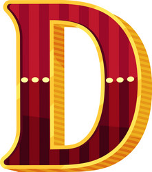 Letter b in circus style Royalty Free Vector Image