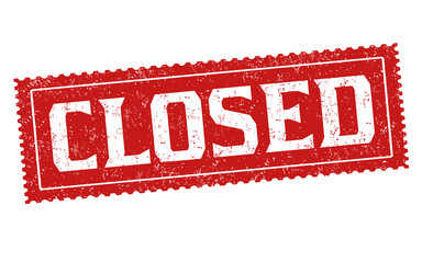 Closed for maintenance sign or stamp Royalty Free Vector