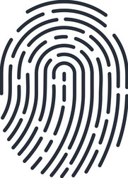 Fingerprint or fingertip print pattern Royalty Free Vector