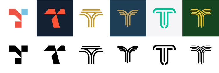 Letter t logo Royalty Free Vector Image - VectorStock