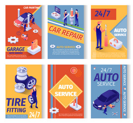 Set header banners for advertising car service Vector Image