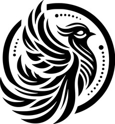 Tribal Phoenix Symbol Royalty Free Vector Image