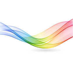 Abstract colorful flowing wave motion background Vector Image