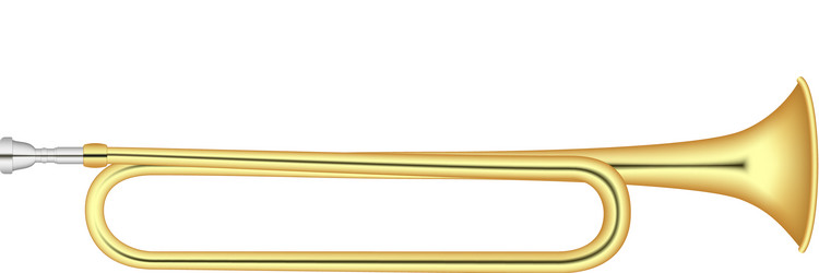 Silver horn icon realistic style Royalty Free Vector Image