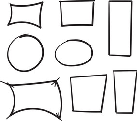 Hand drawn quote dashed line boxes doodle style Vector Image