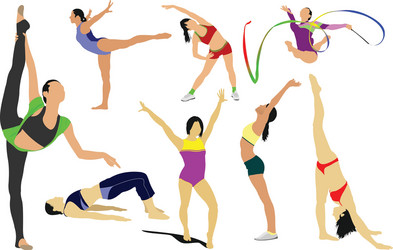 Gymnast girl Royalty Free Vector Image - VectorStock