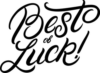 Good luck lettering composition Royalty Free Vector Image