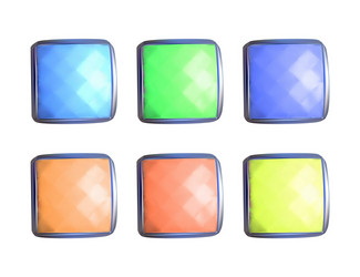 Set of colorful square gems Royalty Free Vector Image