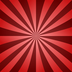 Red and orange sunburst background radial rays Vector Image
