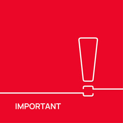 Red banner with exclamation mark Royalty Free Vector Image