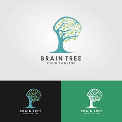 Brain tree logo Royalty Free Vector Image - VectorStock
