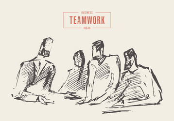 Business people at meeting teamwork Royalty Free Vector