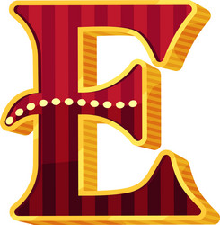 Letter u in circus style Royalty Free Vector Image