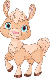 Cartoon lama Royalty Free Vector Image - VectorStock