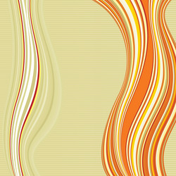 Color hand-drawing wave sunny background gradient Vector Image