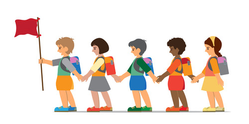 Children Walking in Line Vector Images (over 1,300)