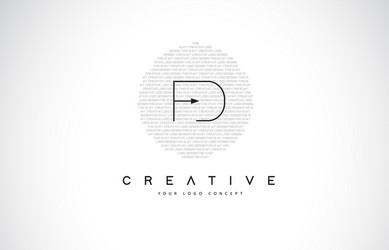 Fd f d logo design with black and white creative Vector Image