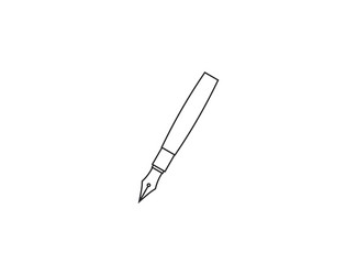 Fountain pen nib signature icon Royalty Free Vector Image