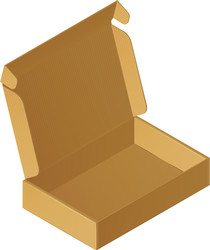 Open gray packaging design box mockup Royalty Free Vector