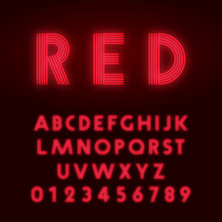 Retro line font template set of vintage letters Vector Image
