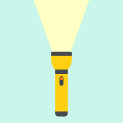 Beam flashlight cartoon Royalty Free Vector Image