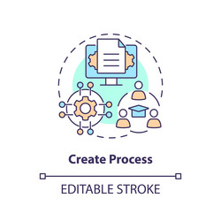 Identify process concept icon Royalty Free Vector Image