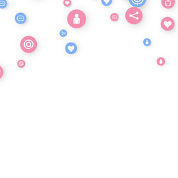 Social media marketing communication networking Vector Image