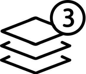 Material layer icon waterproof fabric layer stack Vector Image