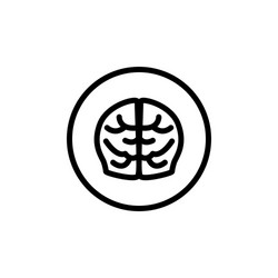 Human brain linear icon Royalty Free Vector Image