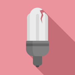 Cracked bulb icon outline style Royalty Free Vector Image