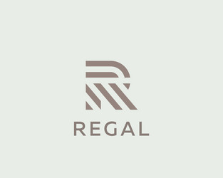 Letter r logo icon design creative line Royalty Free Vector