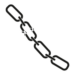 Steel chain breaking Royalty Free Vector Image