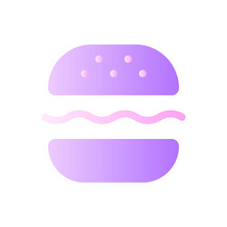 Fast food color gradient isometric icons Vector Image