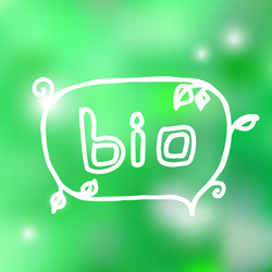 Hand drawn natural eco bio ecology sketch Vector Image