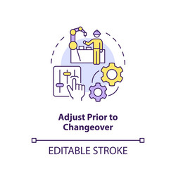 Adjust prior to changeover blue gradient concept Vector Image