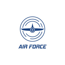 Air force plane Royalty Free Vector Image - VectorStock