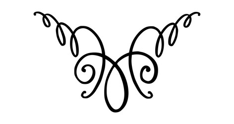Flourish ornament as monogram or divider Vector Image