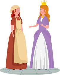Cinderella fairytale avatar character Royalty Free Vector