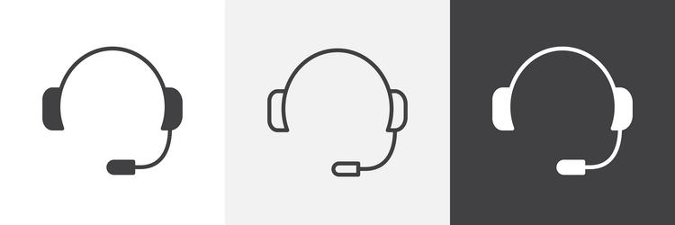 Headset icons collection graphic designs for ui Vector Image