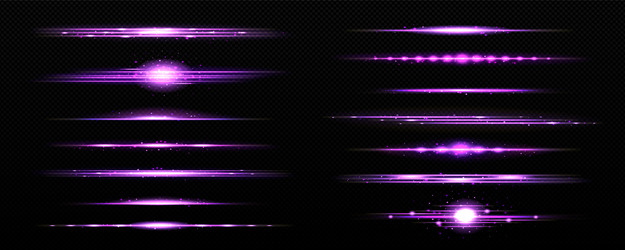 Line purple lights glow beams effect Royalty Free Vector