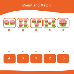 Count and Match Worksheet Vector Images (over 12,000)