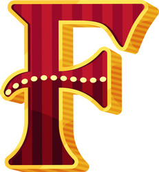 Letter r in circus style Royalty Free Vector Image